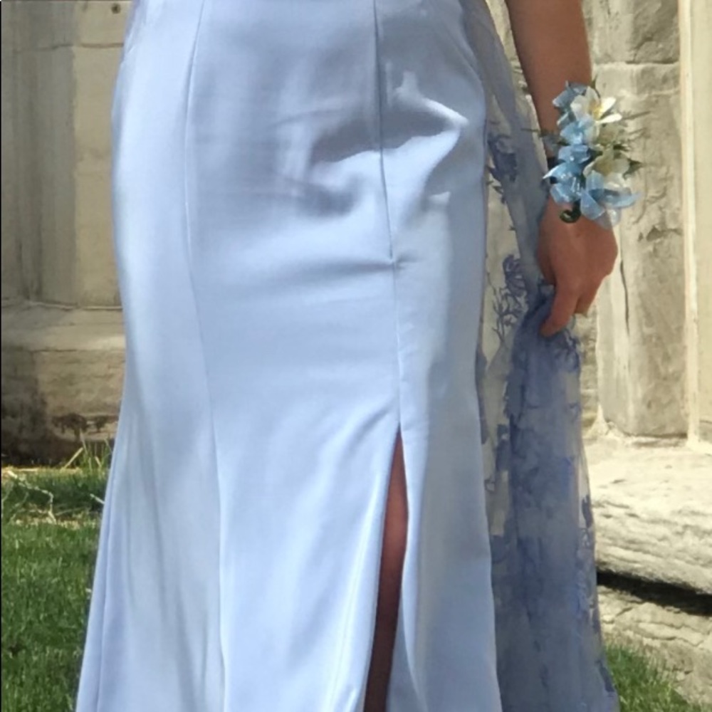 Prom Dress. Long Azure Blue Formal - Gem